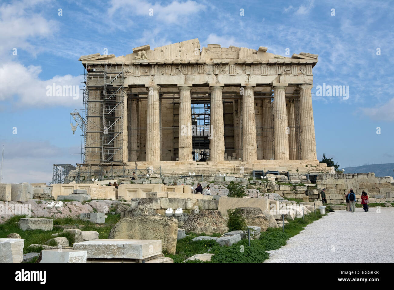 The Parthenon 447-432BC Temple to Athena on the Acropolis Stock Photo ...