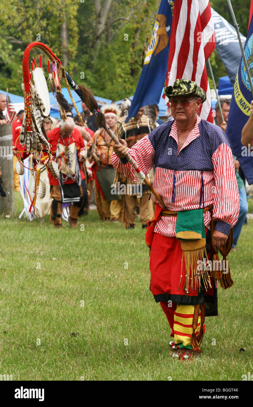 Native American Indian Man at Contemporary Pow Wow. Springfield, Ohio ...
