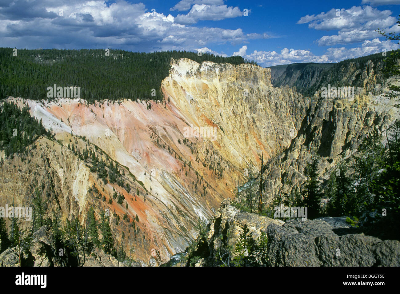 The eroded mud cliffs of Yellowstone Canyon, also called the Grand ...