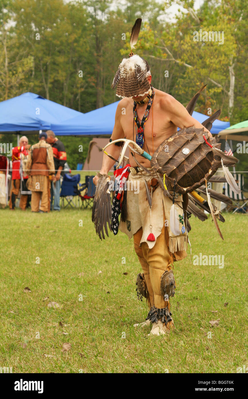 Hunting Dance. Native American Indian Man at Contemporary Pow Wow ...