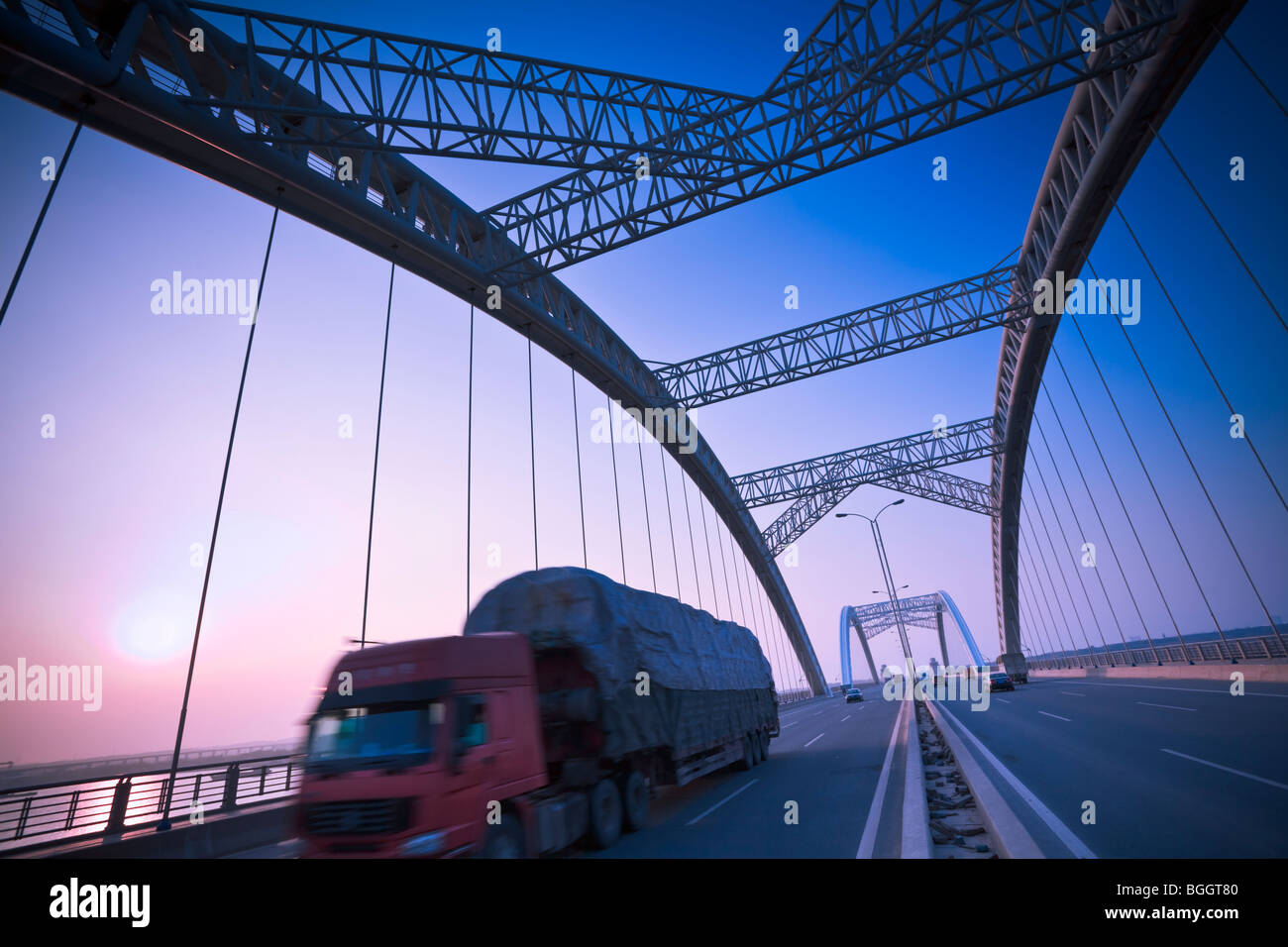 Truck speeding through bridge hi-res stock photography and images - Alamy