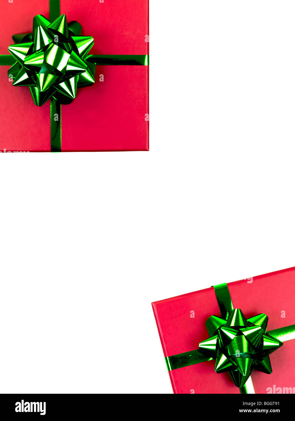 A Christmas present isolated against a white background Stock Photo - Alamy