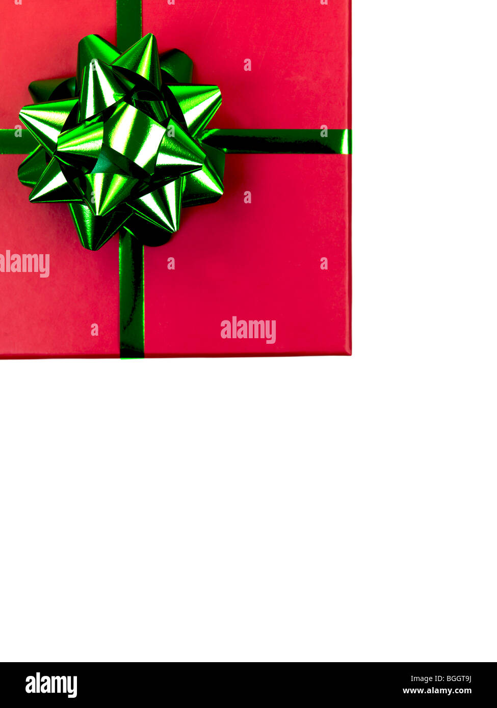 A Christmas present isolated against a white background Stock Photo - Alamy