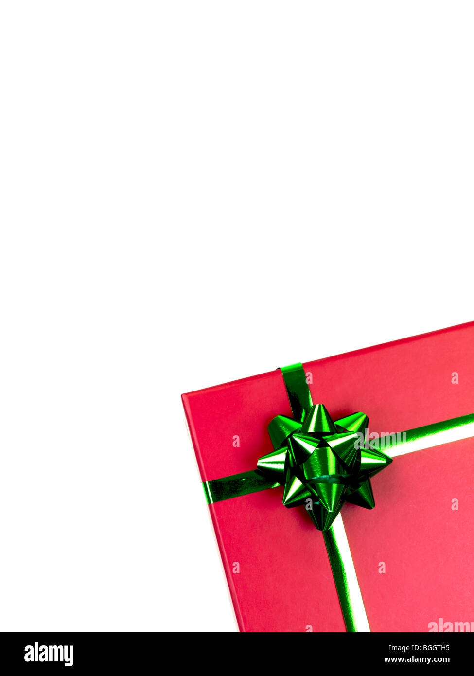 A Christmas present isolated against a white background Stock Photo - Alamy
