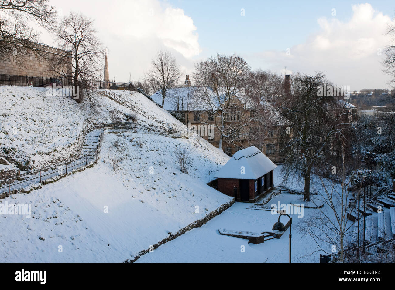 Norwich Castle - Around Norwich in Norfolk in the Uk Snowfall of early ...