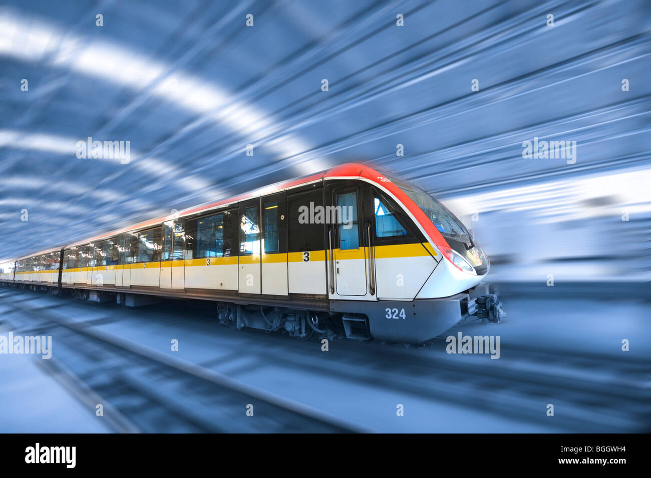 the background of the high-speed train with motion blur outdoor Stock ...