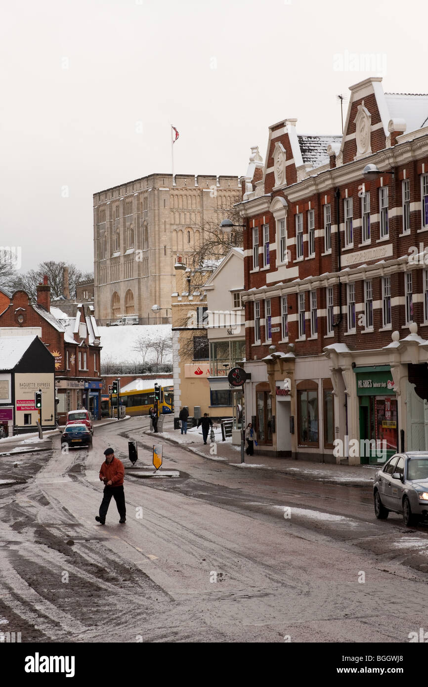 Around Norwich city centre in the UK Snowfall of early January 2010 ...