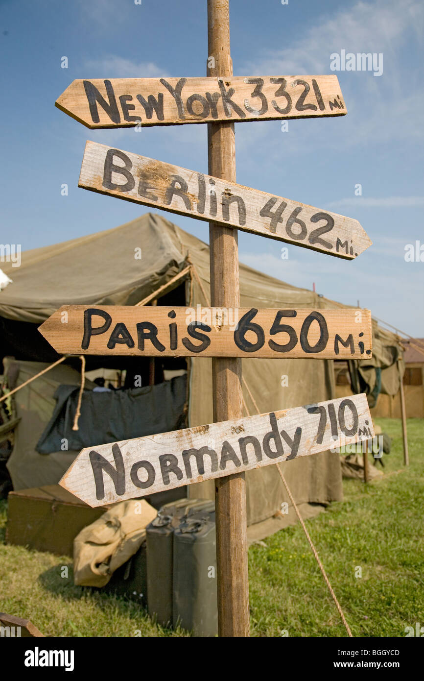 World War II replica signs to New York, London, Berlin and Normandy ...