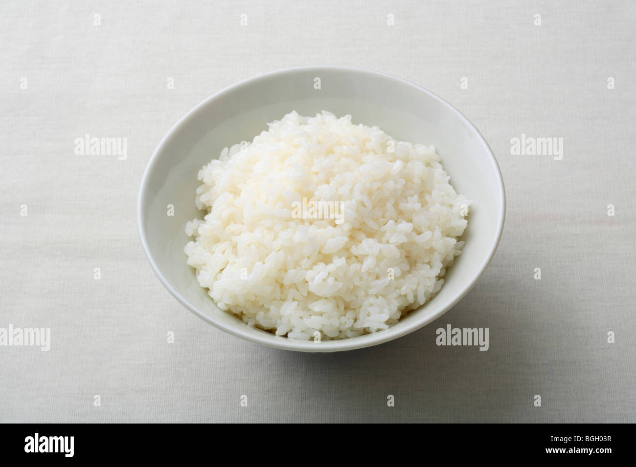 Plain boiled rice in a bowl Stock Photo - Alamy