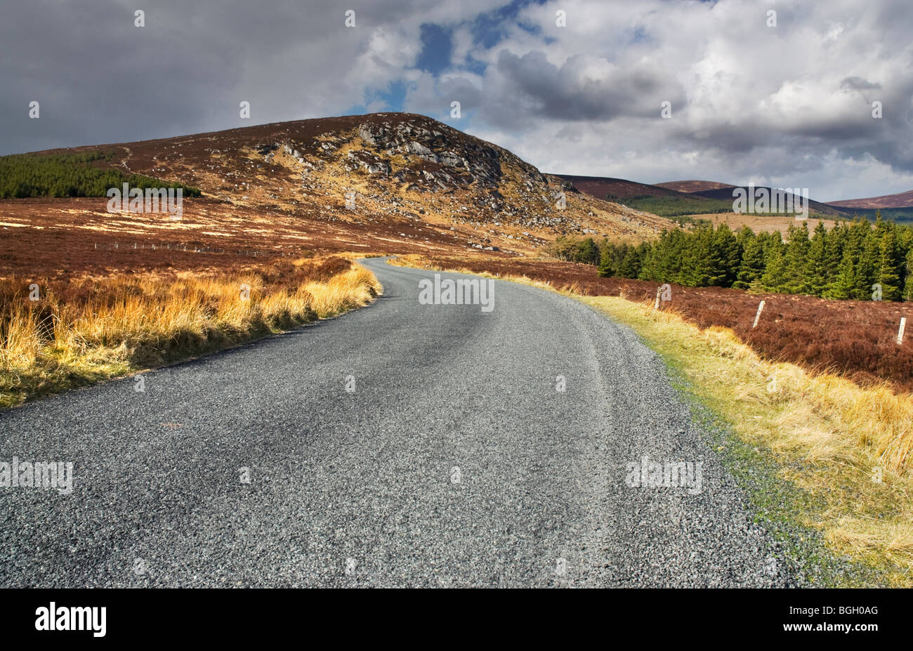 Scenic Road in Sally Gap, Dublin Mountains, Ireland Stock Photo - Alamy