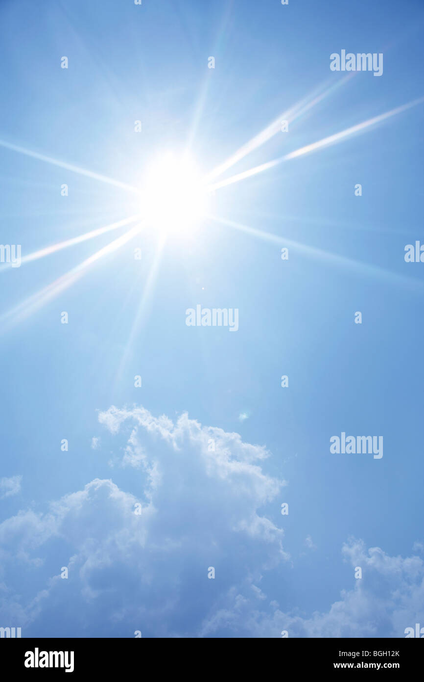 Sunbeam in sky Stock Photo - Alamy