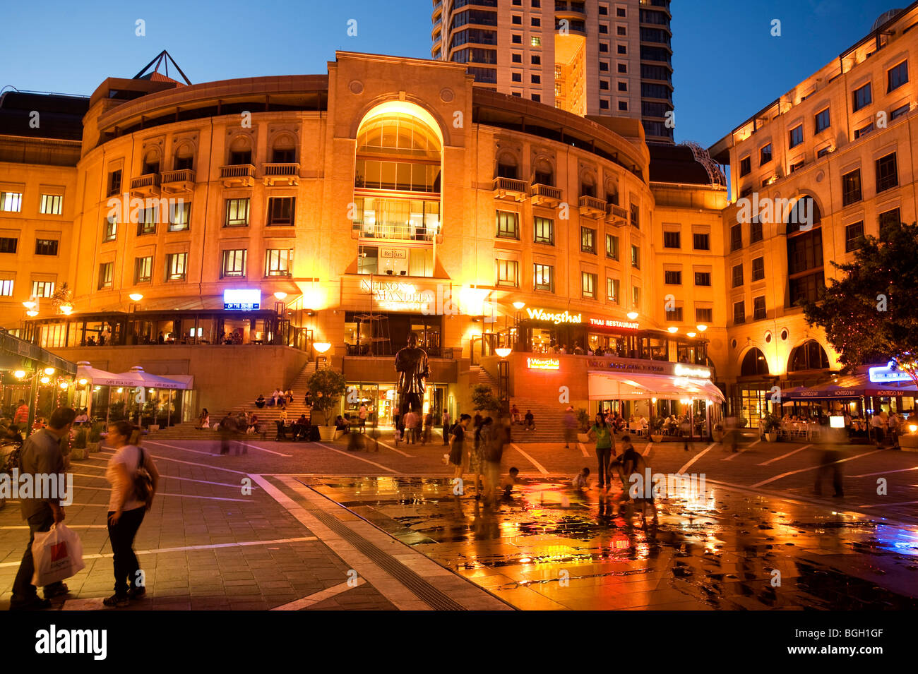 Nelson Mandela Square in the evening. Sandton, Johannesburg, South ...