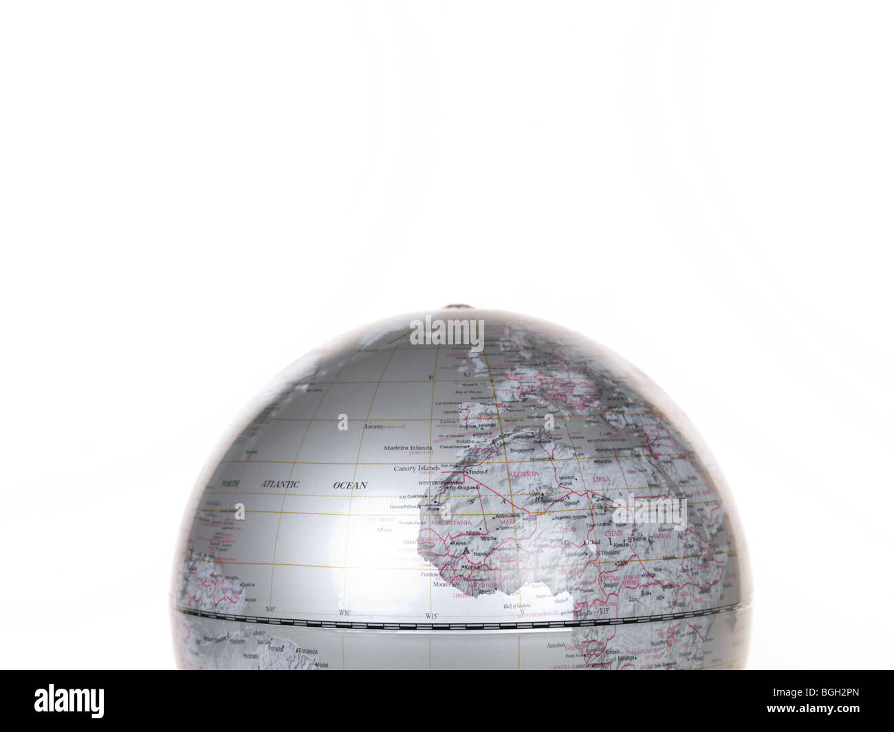 A world globe isolated against a white background Stock Photo - Alamy