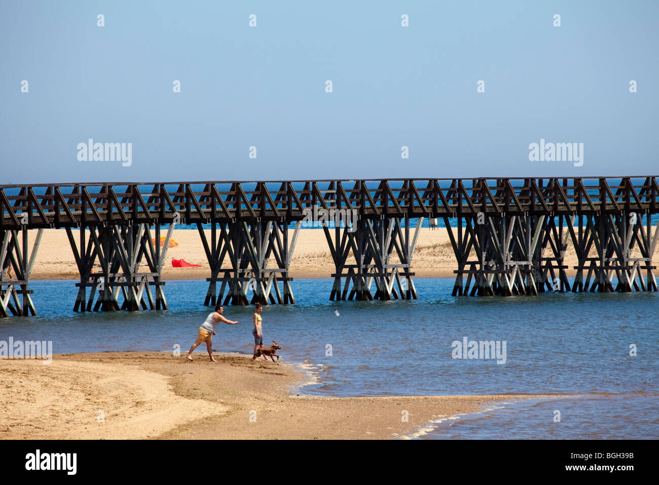 Playas Puente Punta del Caiman Isla Cristina Huelva Andalucía España ...
