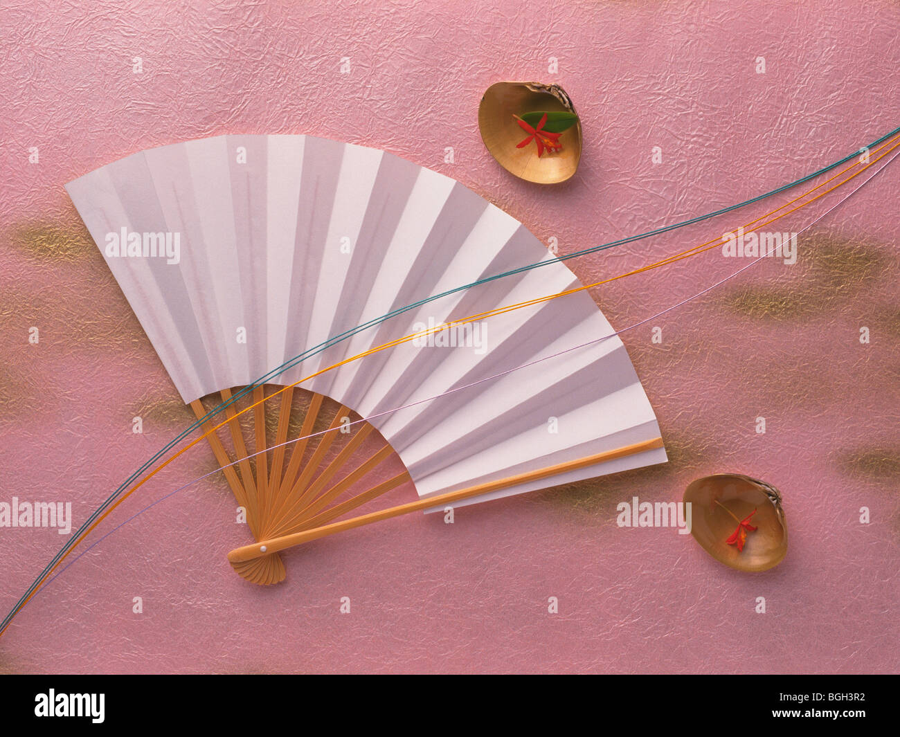 Textured string shell pink background paper painted hi-res stock ...