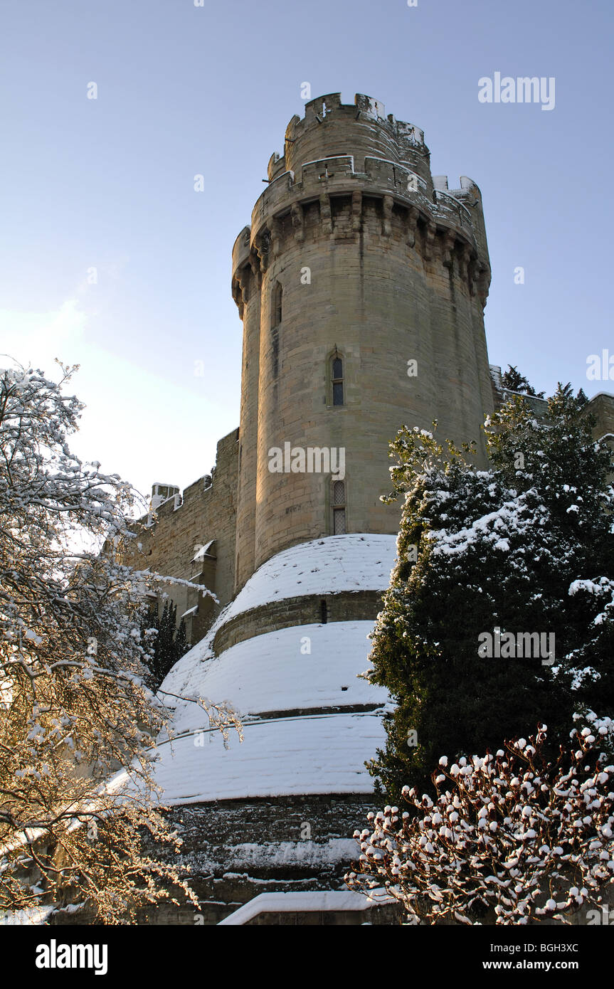 Warwick Castle in winter, Warwickshire, England, UK Stock Photo - Alamy