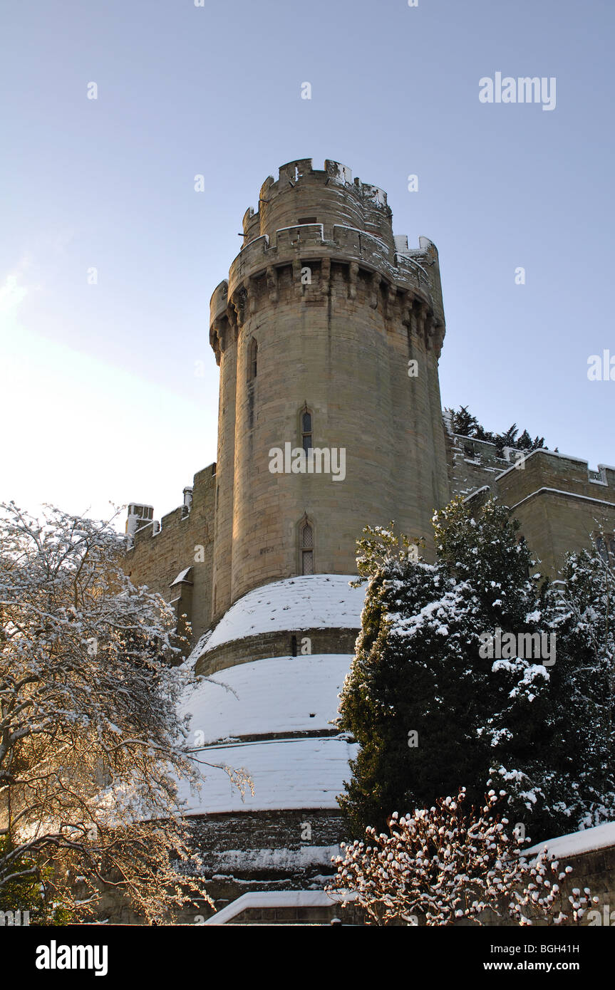 Warwick Castle in winter, Warwickshire, England, UK Stock Photo - Alamy