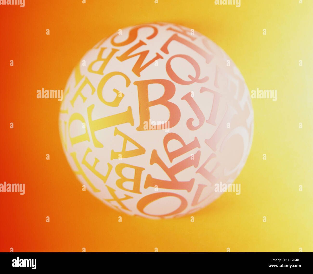Alphabet on a sphere Stock Photo - Alamy