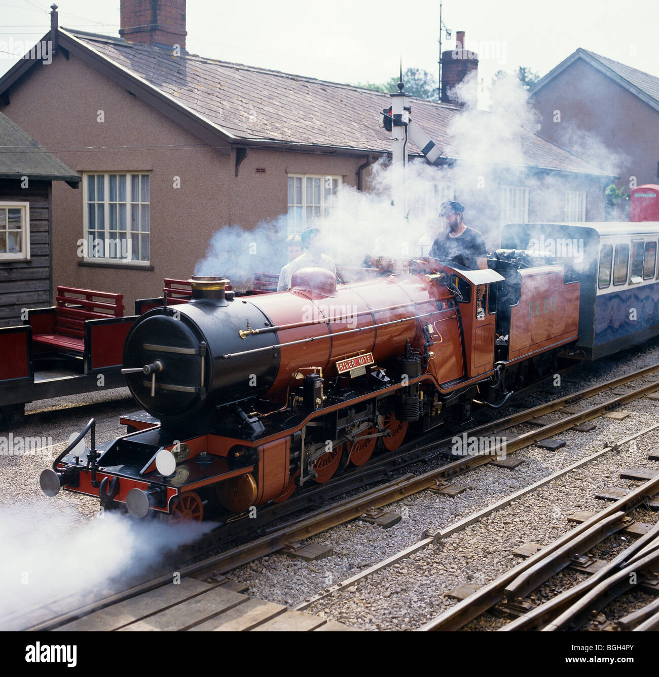 Narrow gauge steam engine river mite hi-res stock photography and ...