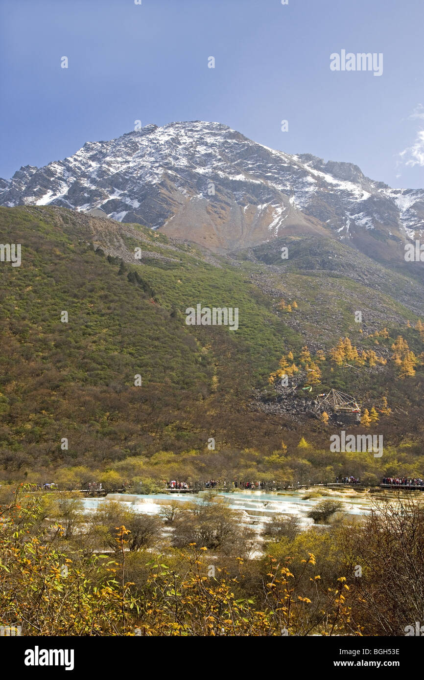 Huanglong travertine pools hi-res stock photography and images - Alamy