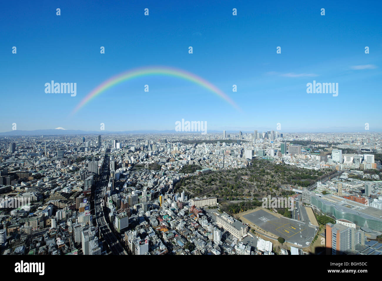 Rainbow over Tokyo, Japan Stock Photo - Alamy