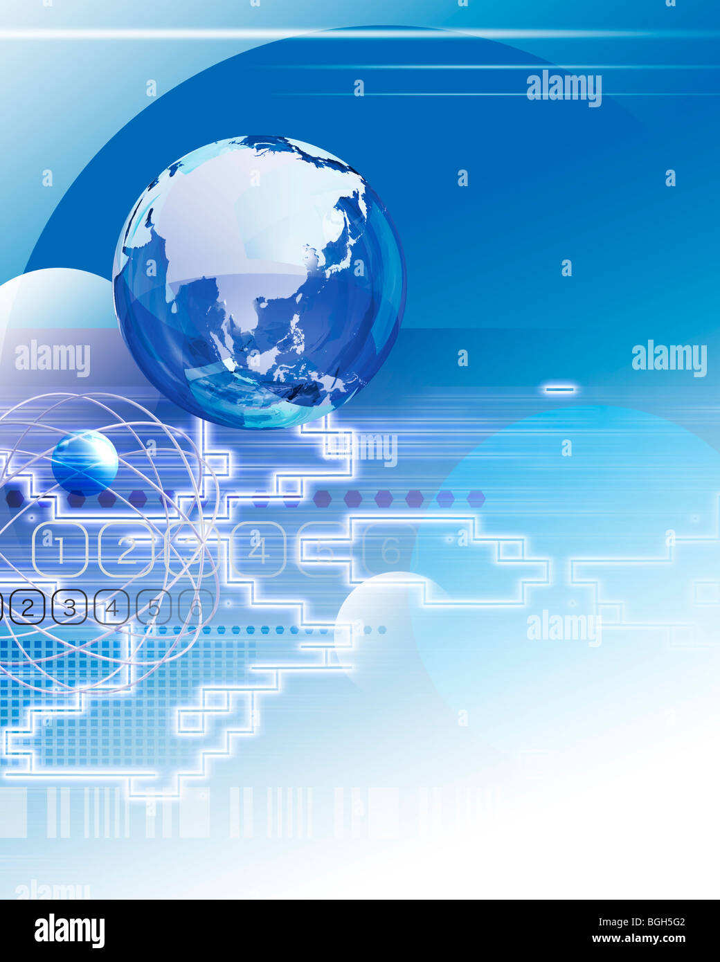 Abstract illustration depicting global business technology Stock Photo ...