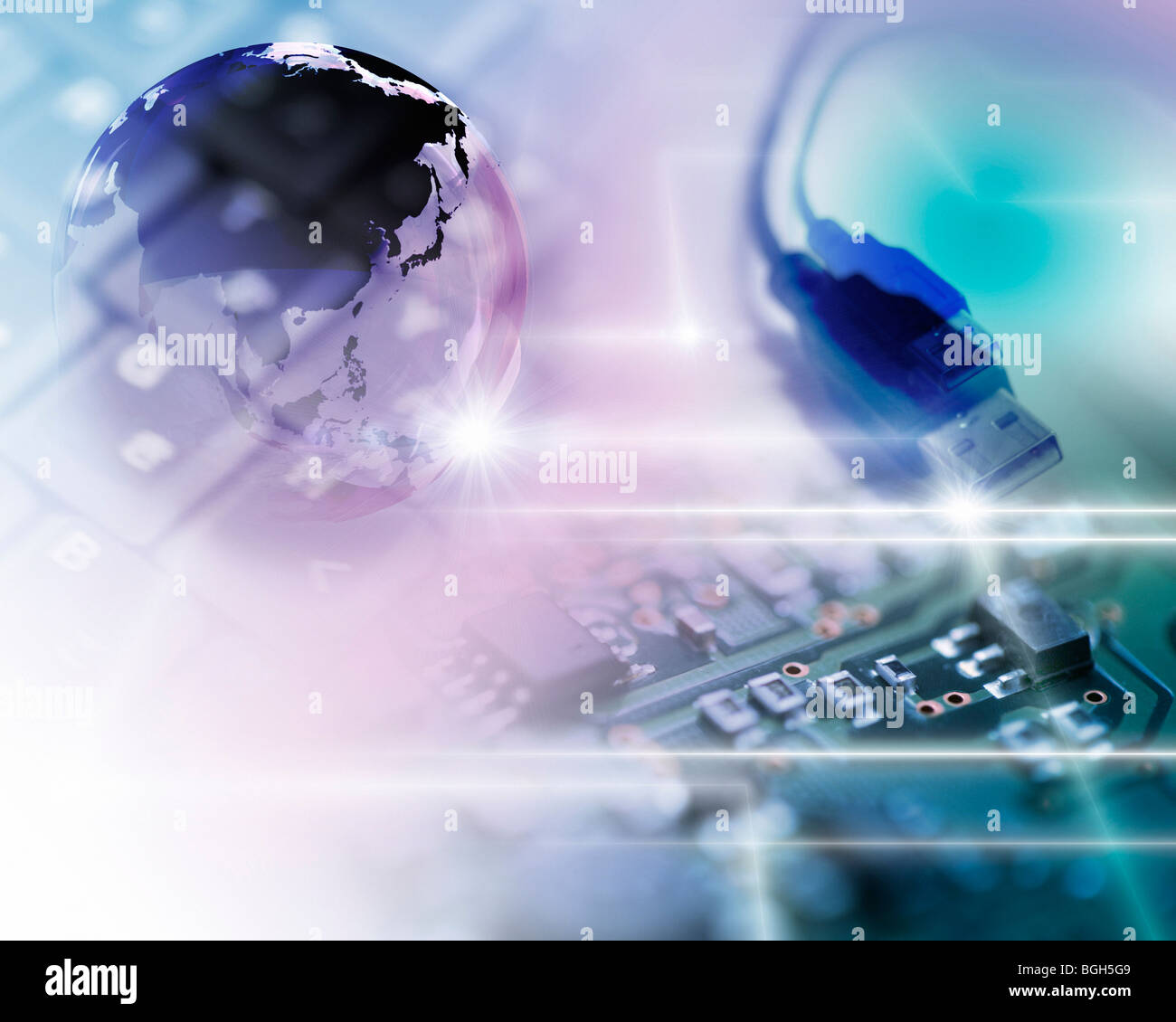 Abstract illustration depicting global business technology Stock Photo ...