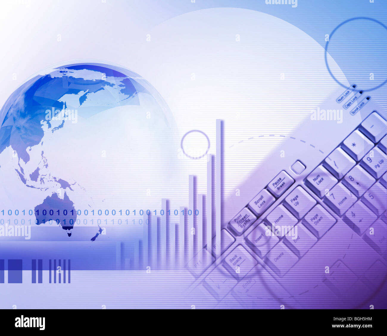 Abstract illustration depicting global business technology Stock Photo ...