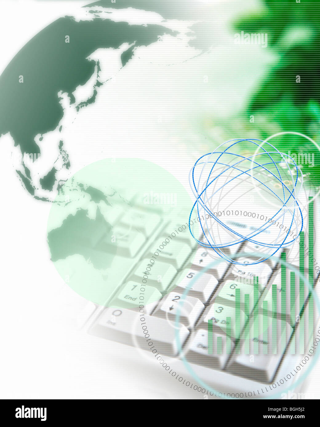 Abstract illustration depicting global business technology Stock Photo ...