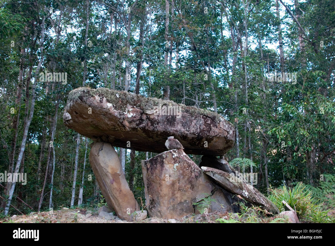A dolmen where a cheiftain is thought to be buried at Pa Lungan in the ...