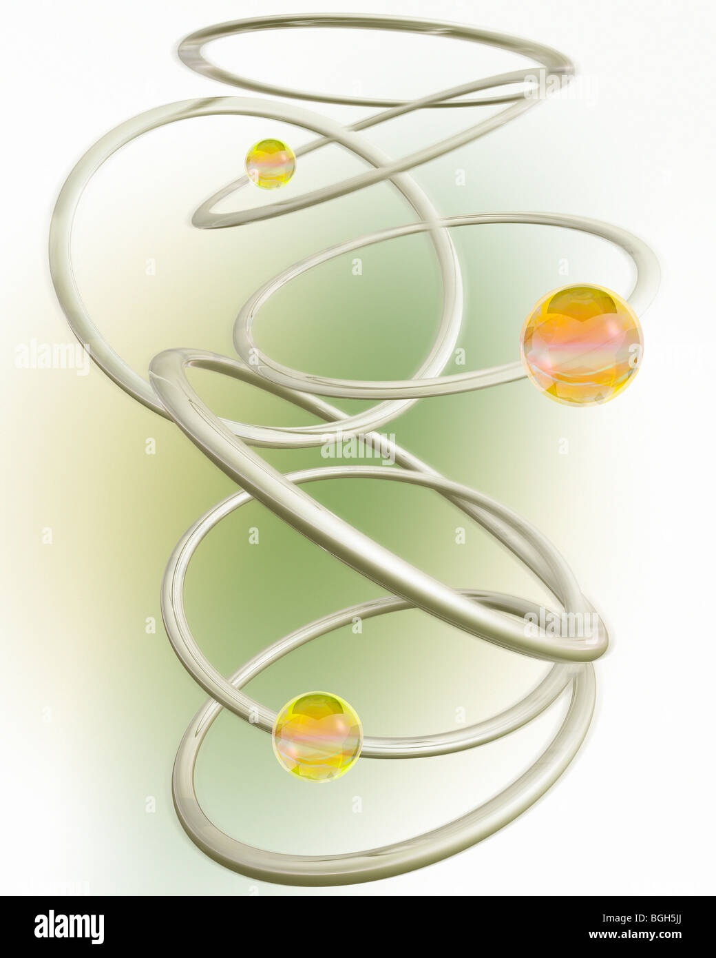 Connected rings and spheres Stock Photo - Alamy