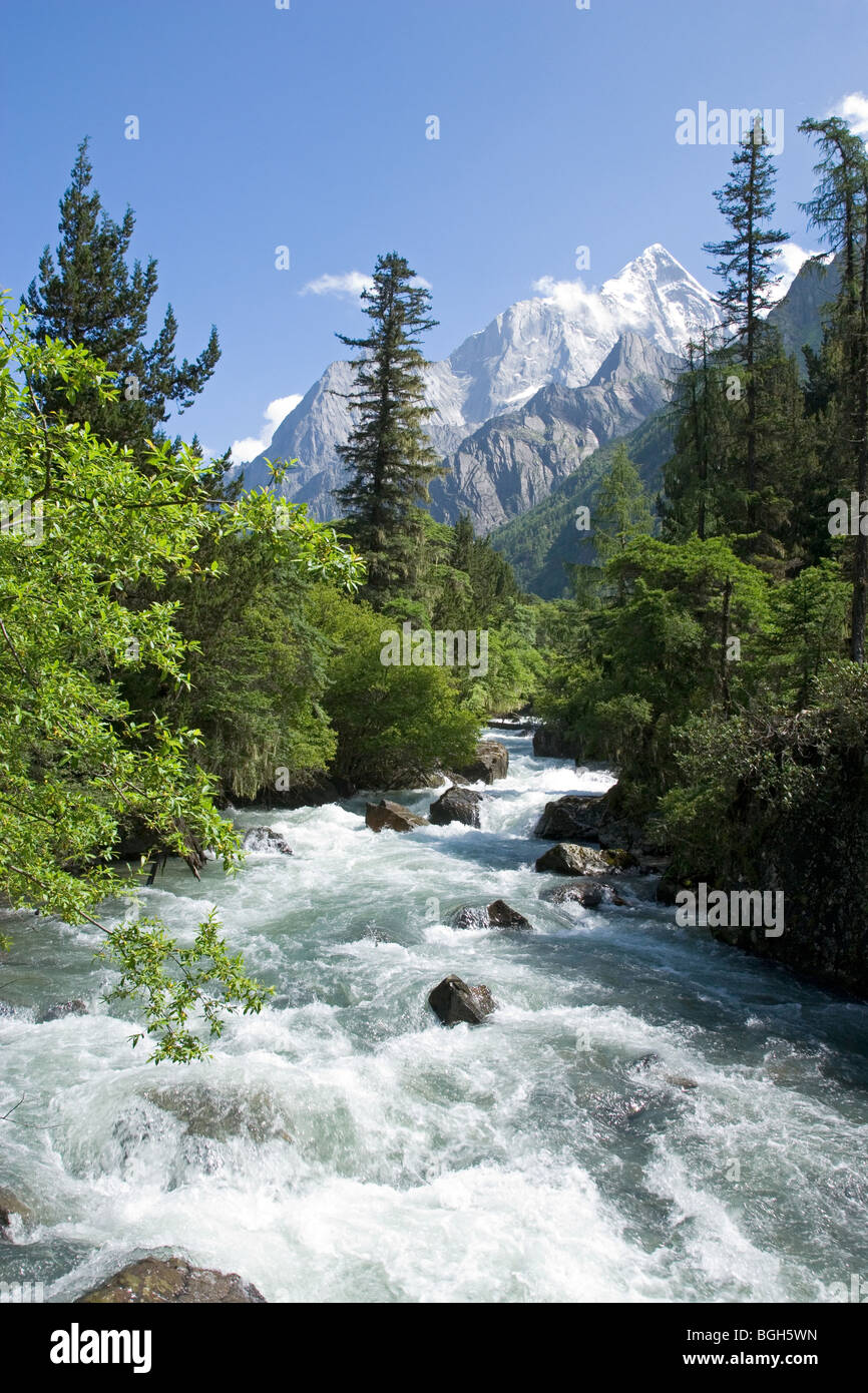 Siguniang Mountain Siguniang Mountain Sichuan China Stock Photo - Alamy