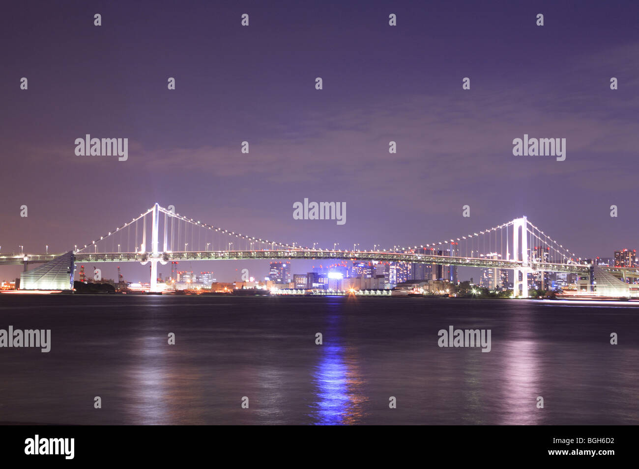 Evening cityscape with bridge Chuo Ward Tokyo Japan Stock Photo - Alamy