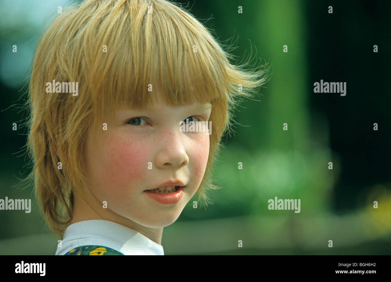 portrait of a strawberry blond young boy Stock Photo - Alamy