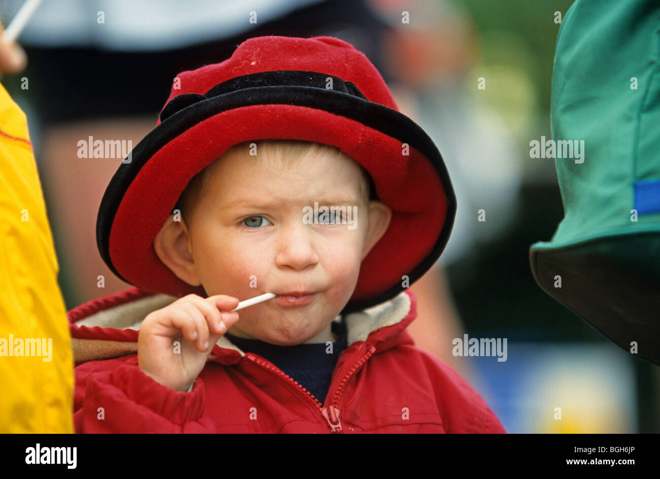 portrait of a little girl with a lolly Stock Photo - Alamy