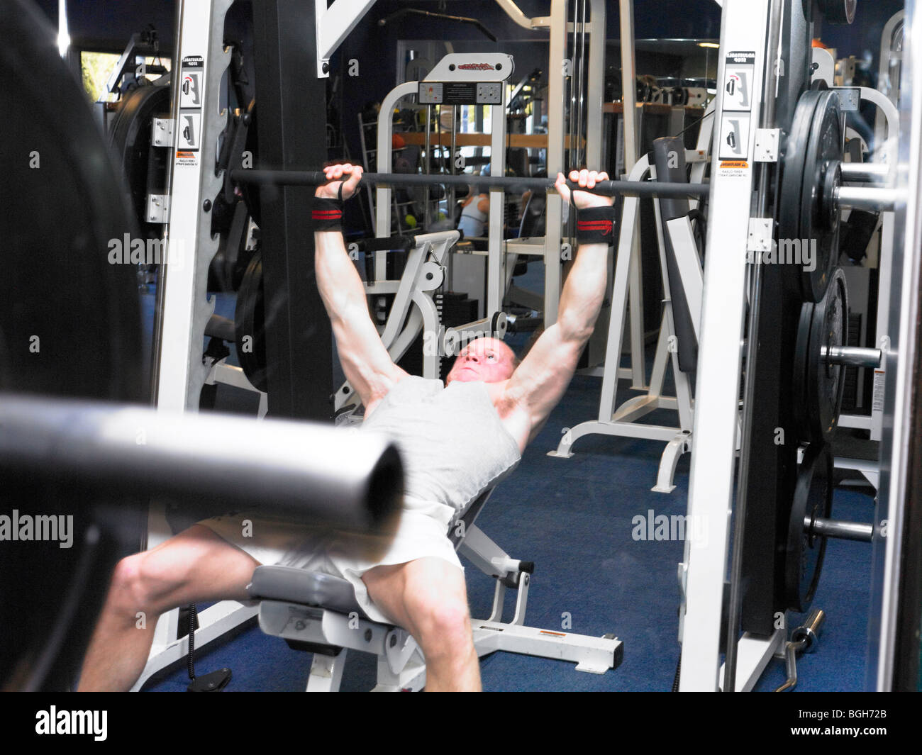 Man weight lifting Stock Photo - Alamy
