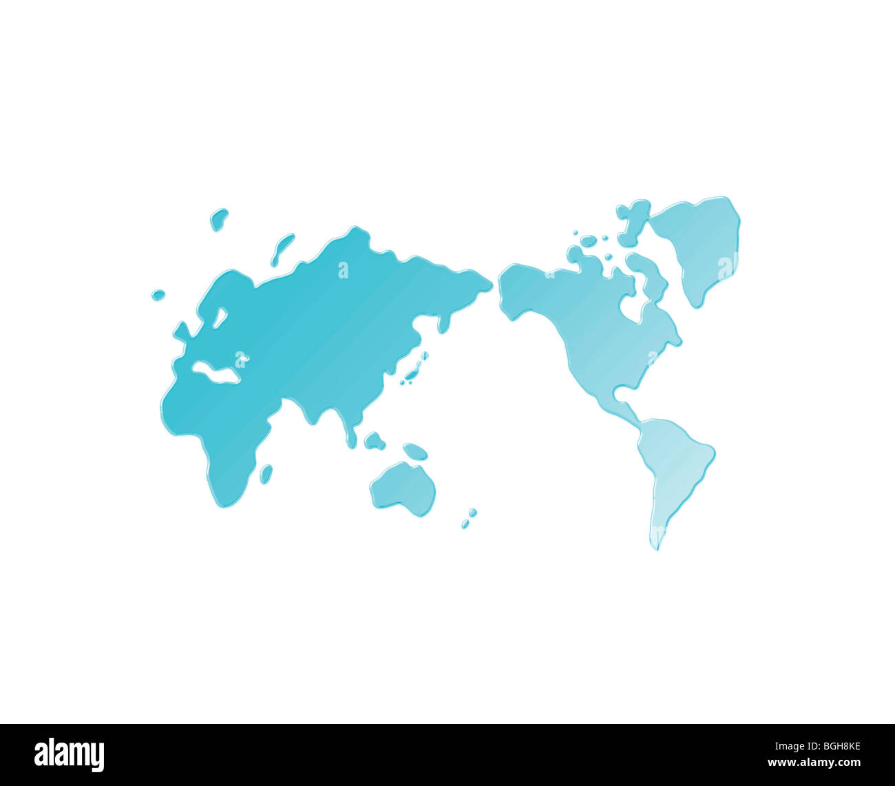 Map of Earth comprised of water Stock Photo - Alamy