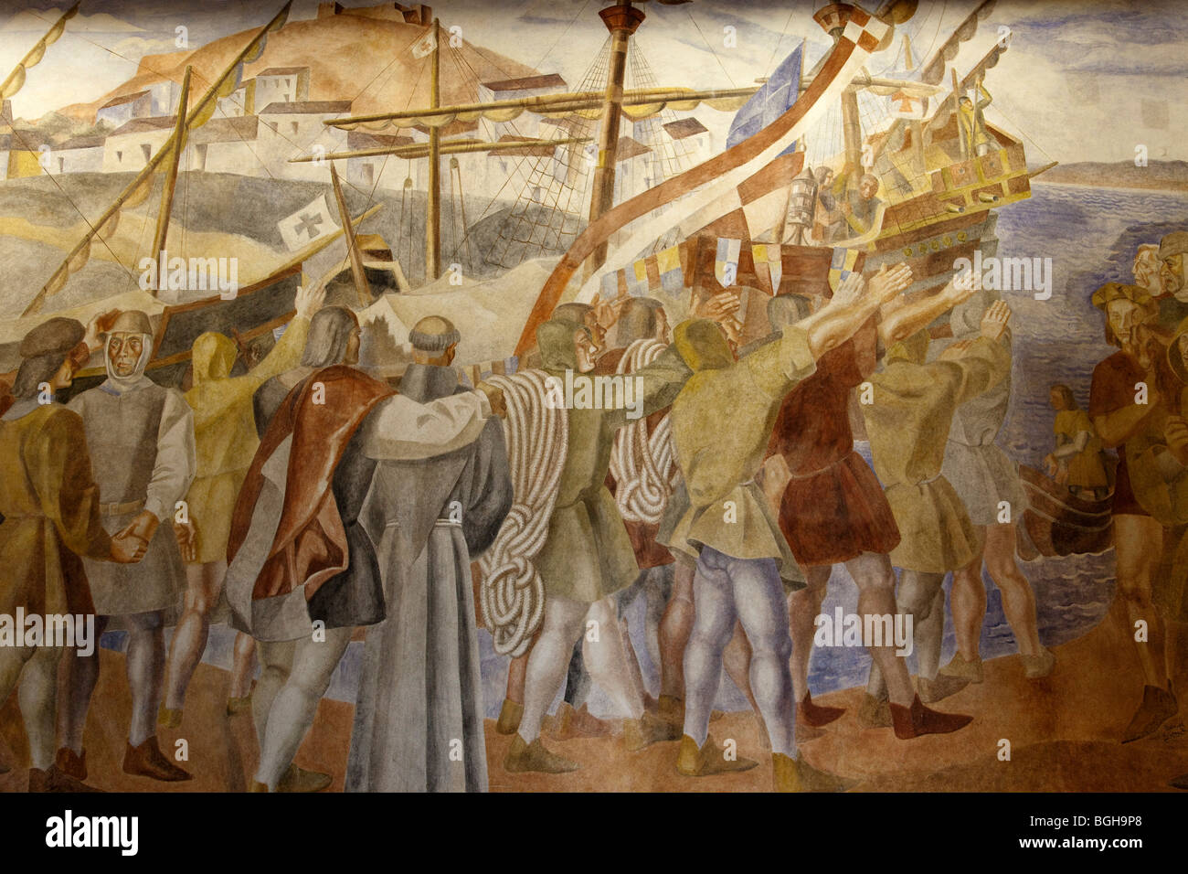 Daniel Vázquez Díaz paintings in the Monastery of Santa Maria de la ...