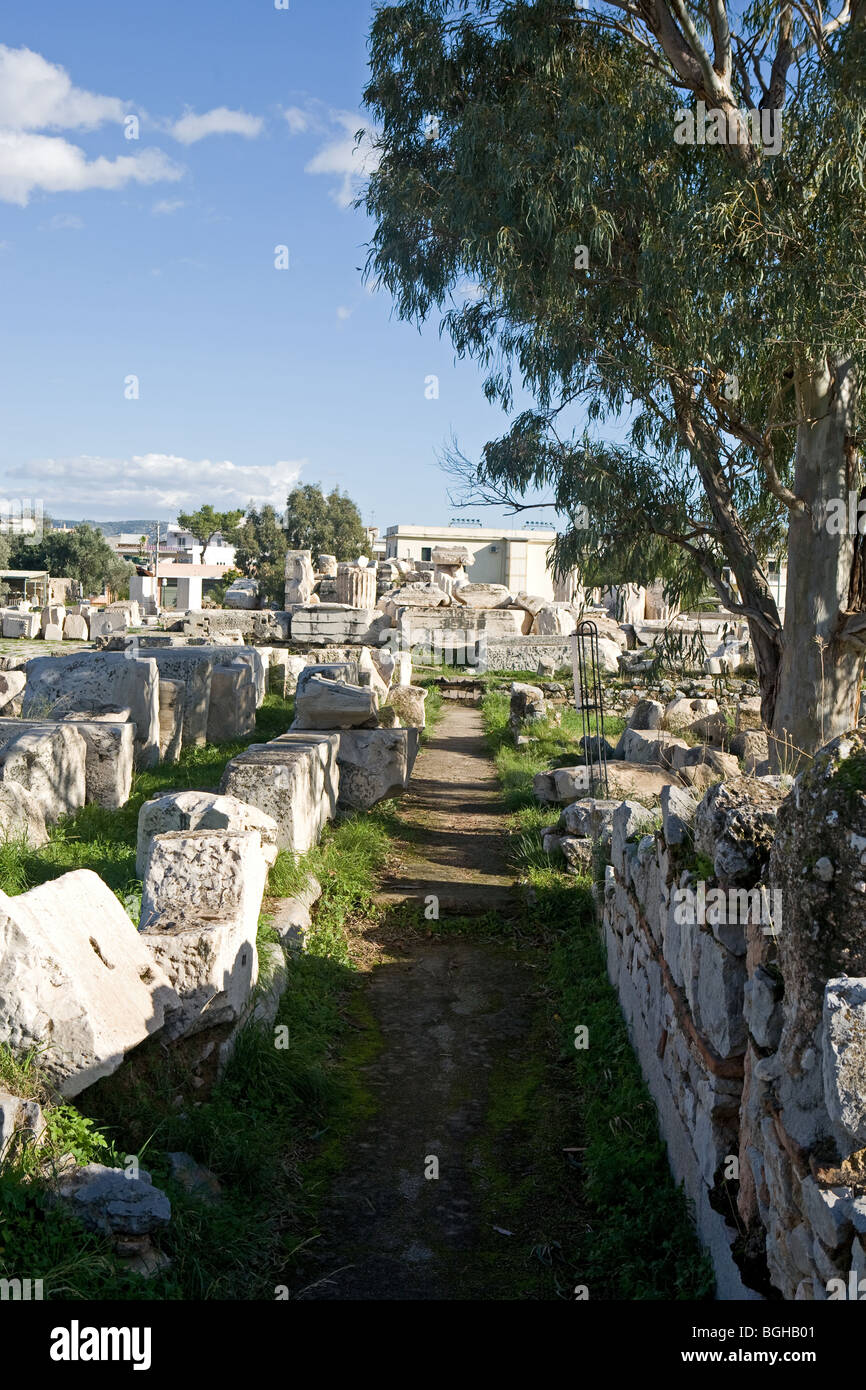 Path through Ancient Eleusis Greece Stock Photo - Alamy