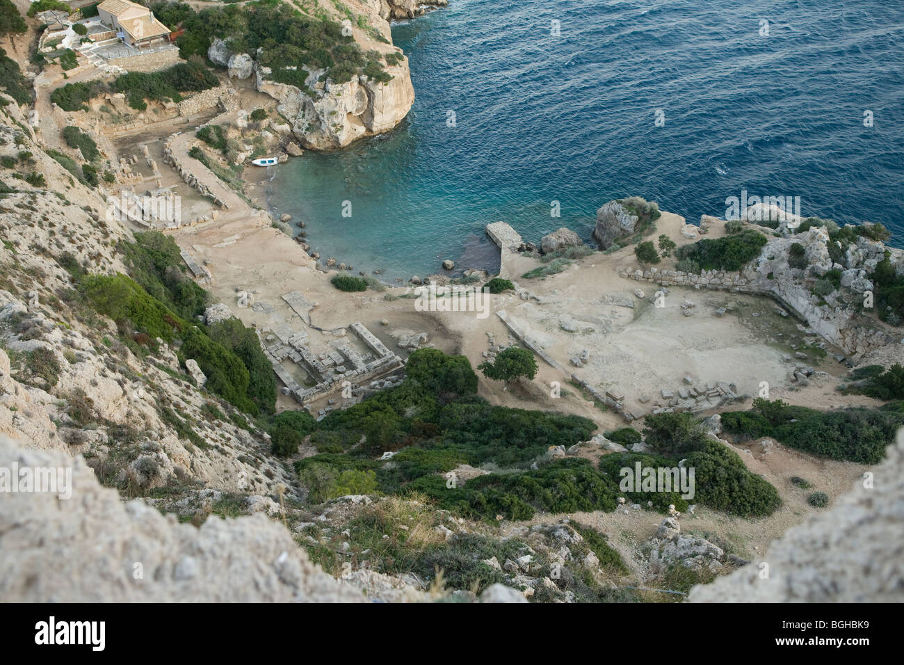 Heraion of Perachora ancient religious centre Cape Melangavi Gulf of ...