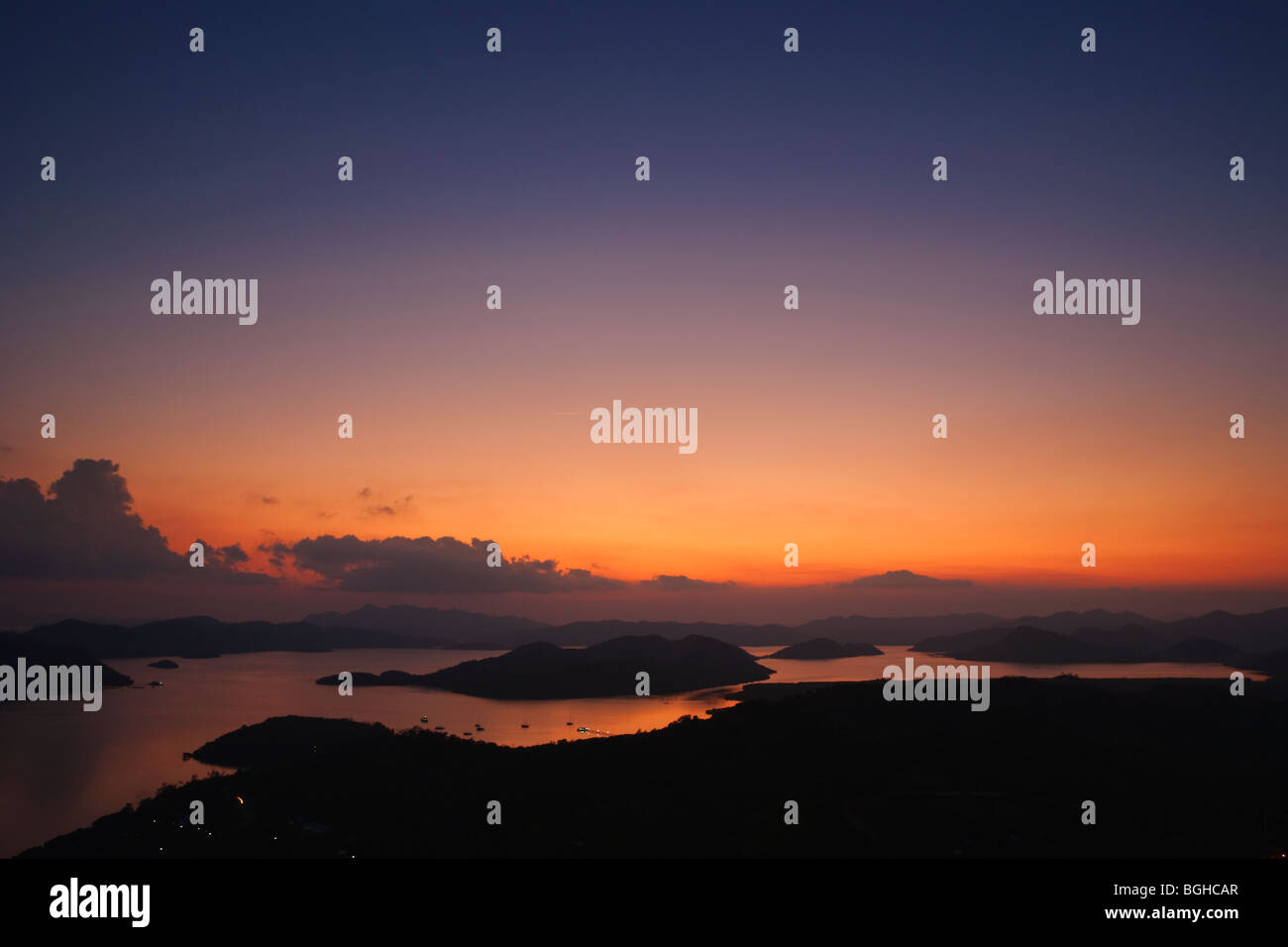 Sunset from Mount Tapyas; Coron Town; Busuanga Island; Philippines ...