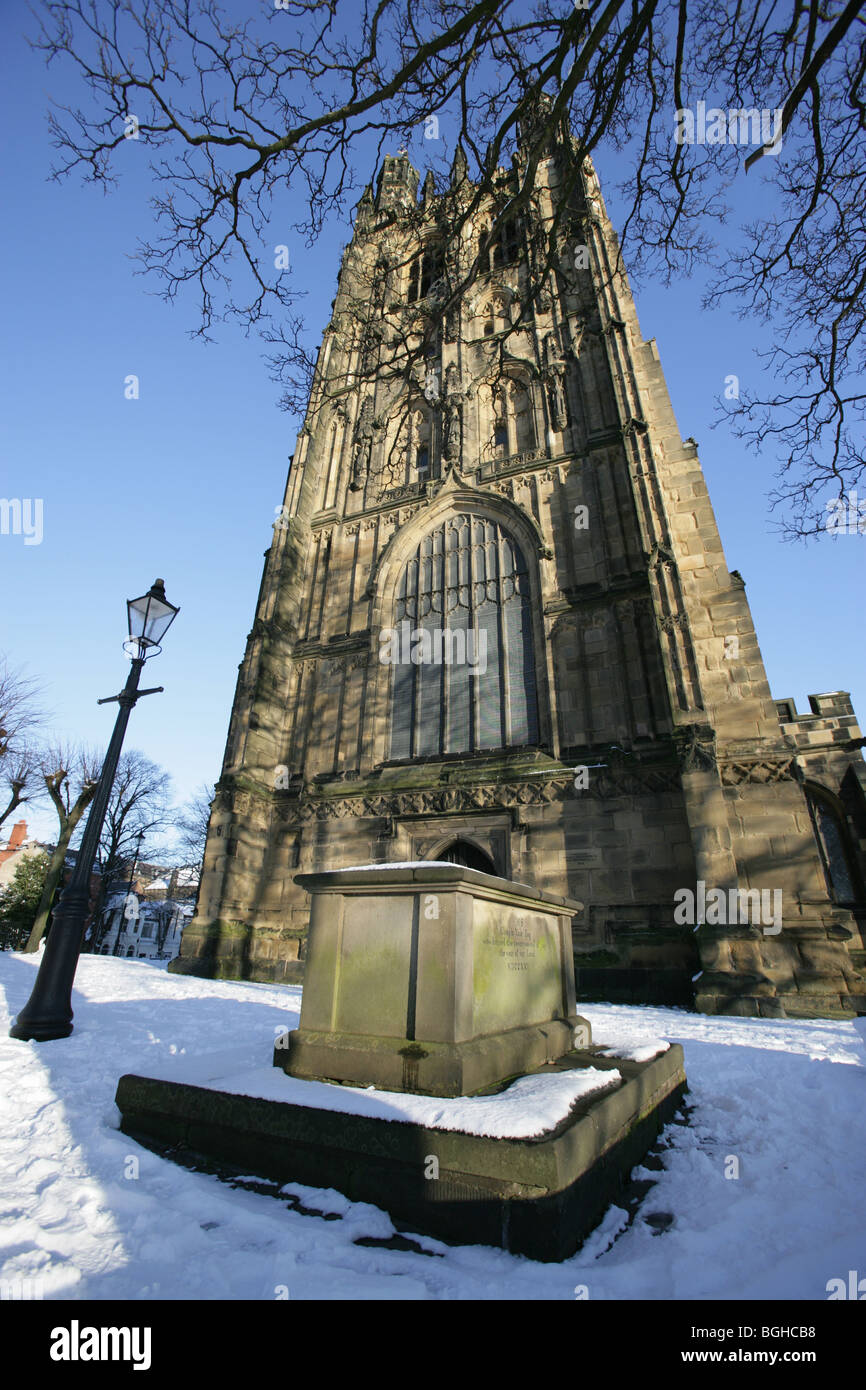 Town of Wrexham, Wales. Elihu Yale’s tomb at St Giles’ parish church ...