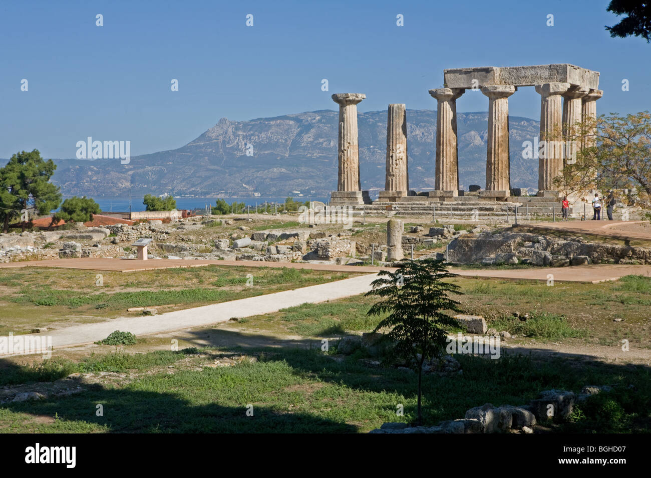 Temple of Apollo Ancient Corinth Greece Stock Photo - Alamy
