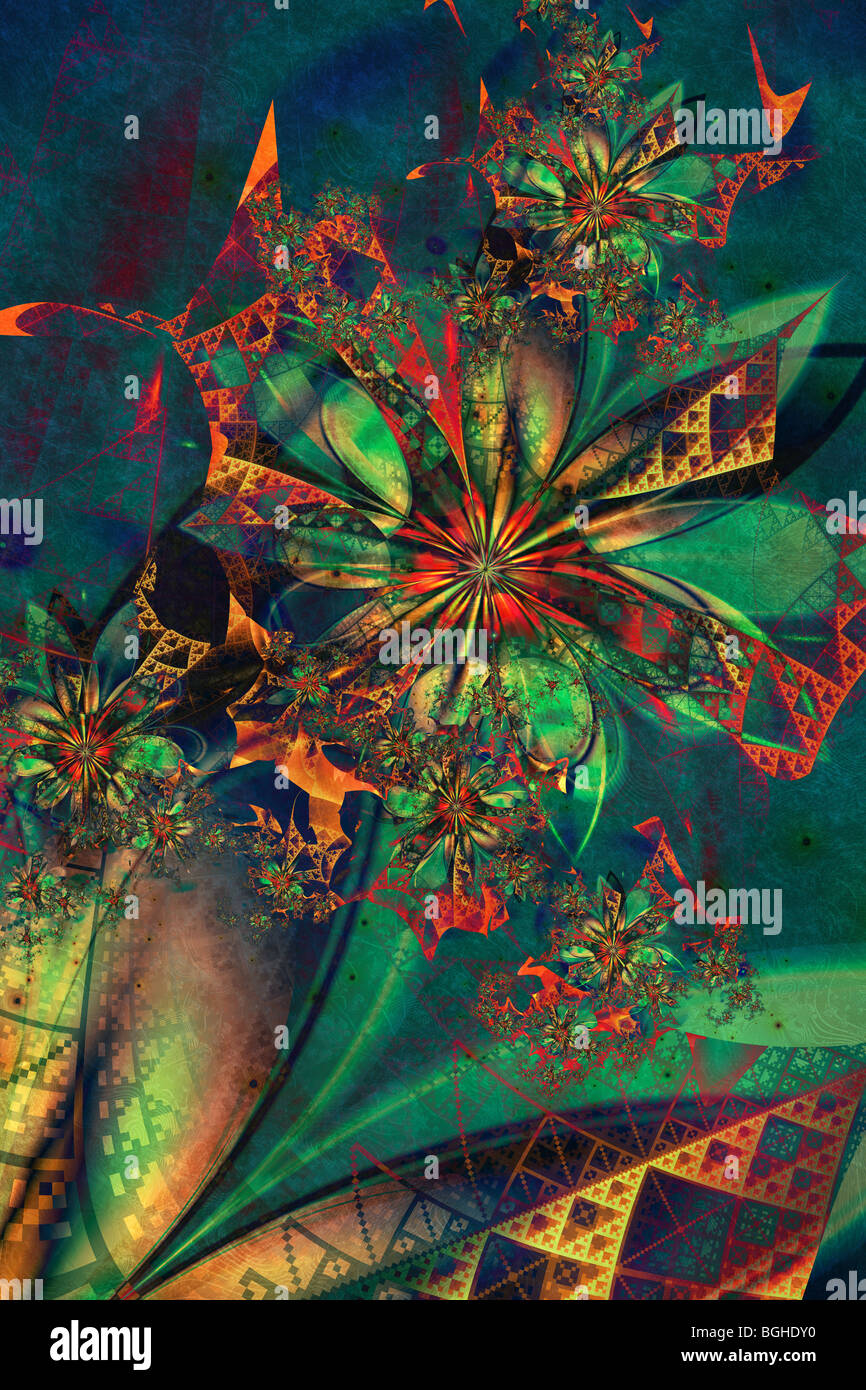Fractal flower hi-res stock photography and images - Alamy