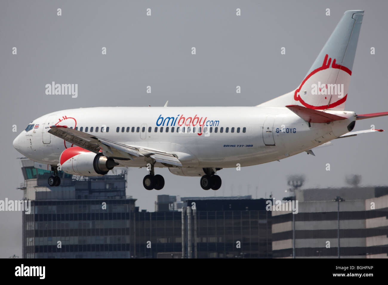 Aeroplane BMI Boeing 737 Manchester airport Stock Photo - Alamy