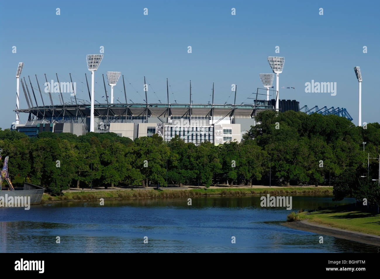 The Melbourne Cricket Ground (The 'MCG') and Yarra River, Melbourne ...