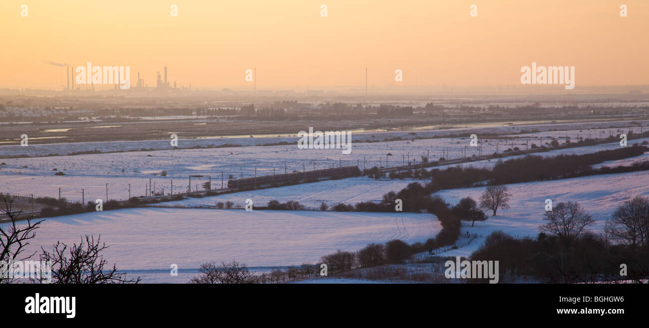 Hadleigh Marshes in Winter Stock Photo - Alamy