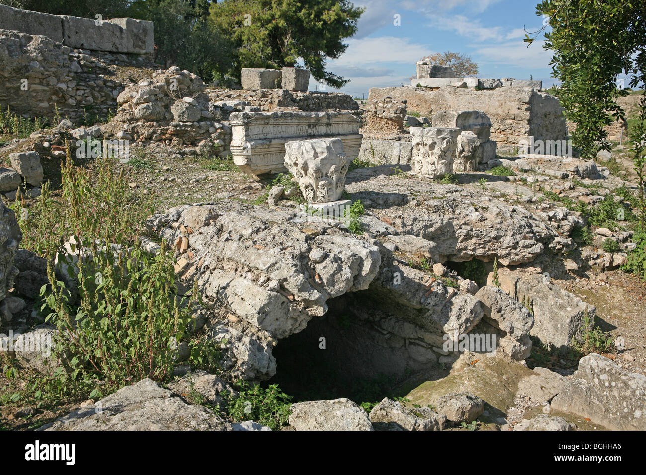Ruins of Ancient Corinth Stock Photo - Alamy