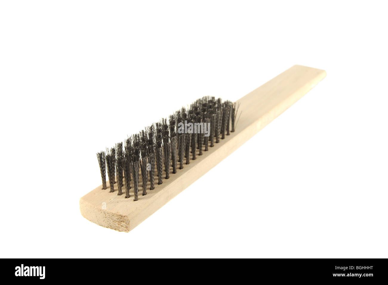 Wire brush isolated on a white background Stock Photo - Alamy