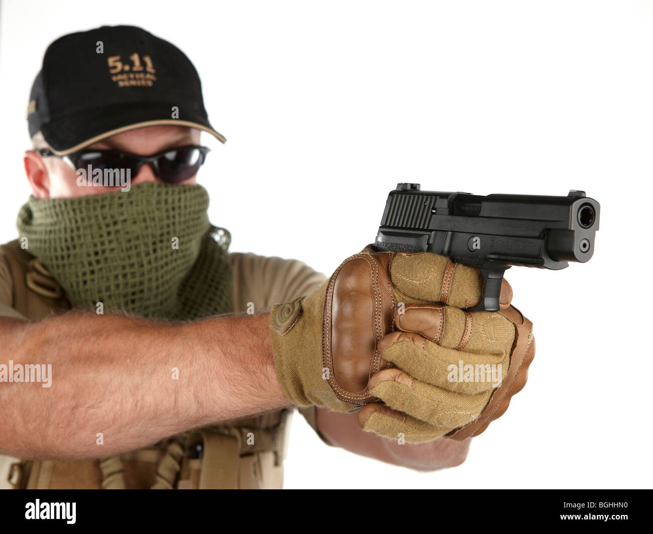 Soldier with weapon Stock Photo - Alamy